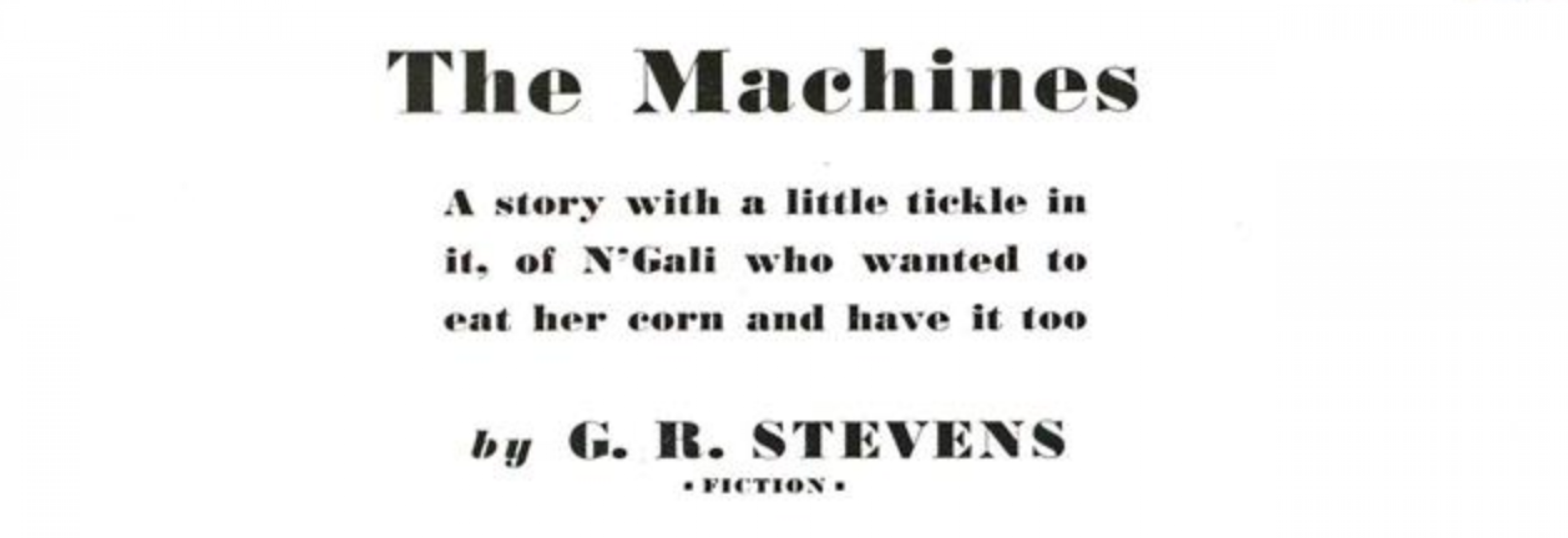 The Machines | Esquire | February, 1935