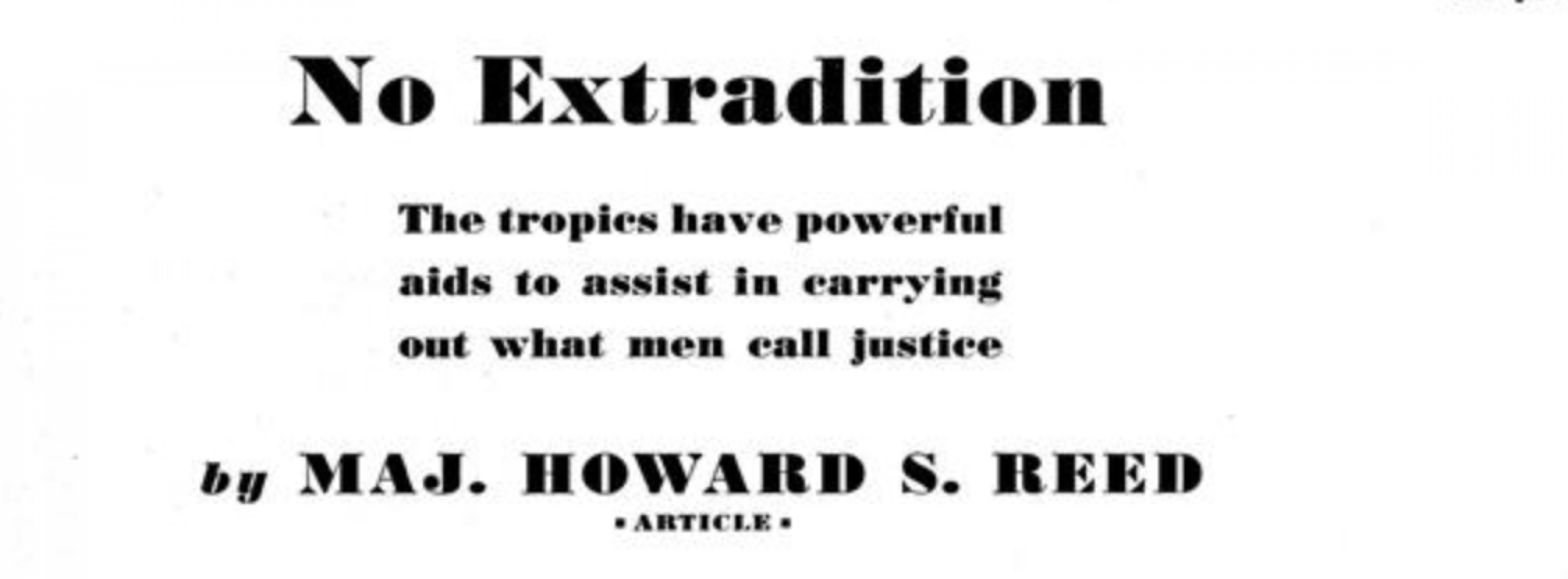 No Extradition | Esquire | JUNE 1935