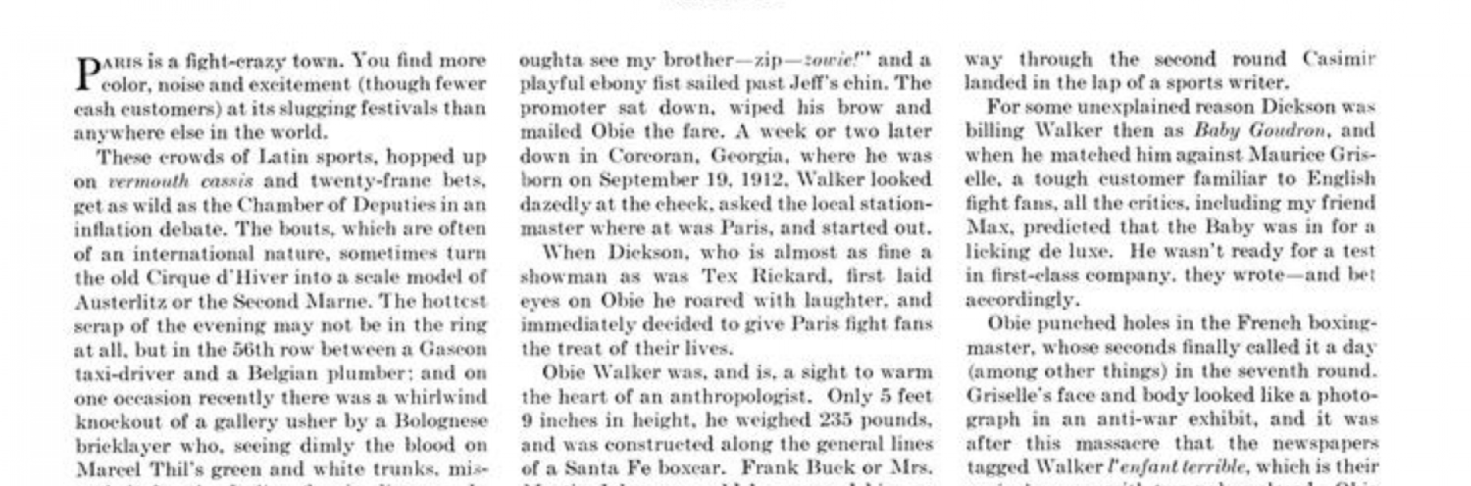 Who Is Obie Walker? | Esquire | AUGUST 1935