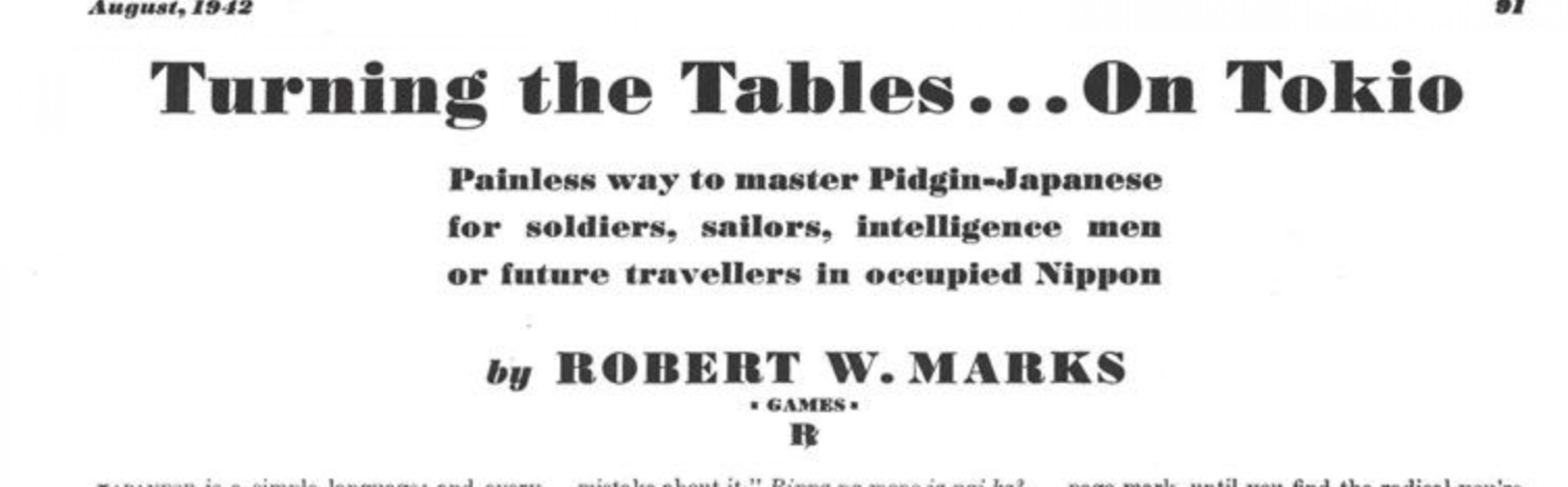Turning the Tables . . . On Tokio | Esquire | AUGUST, 1942