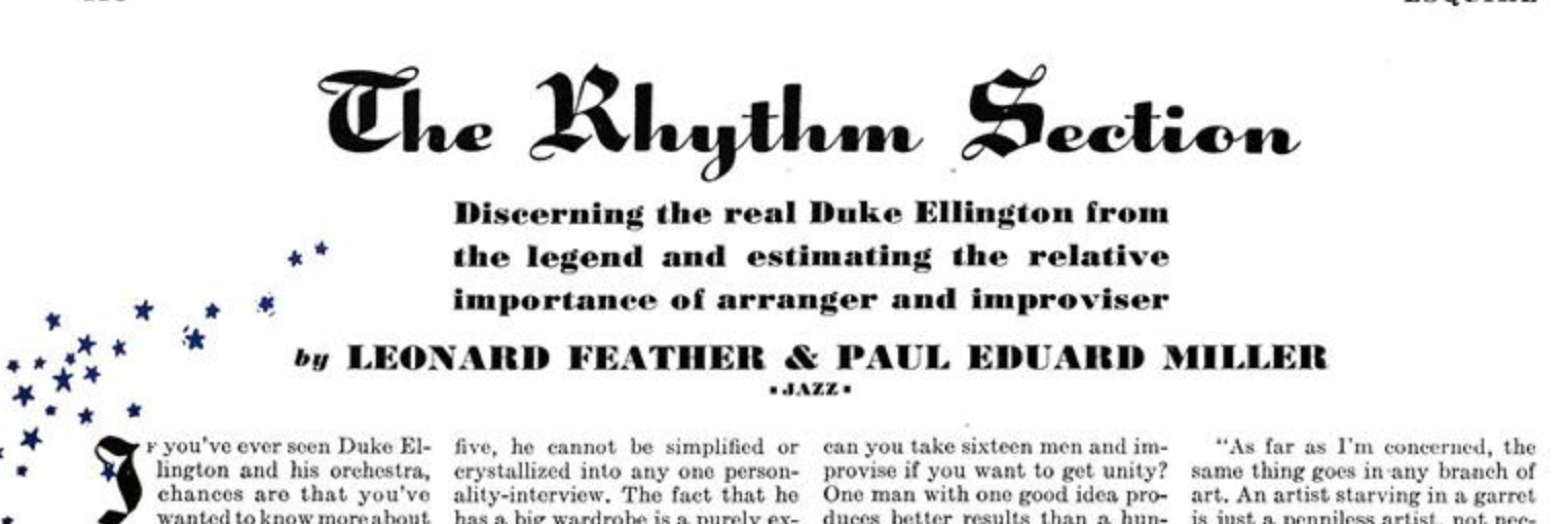 The Rhythm Section | Esquire | DECEMBER, 1944