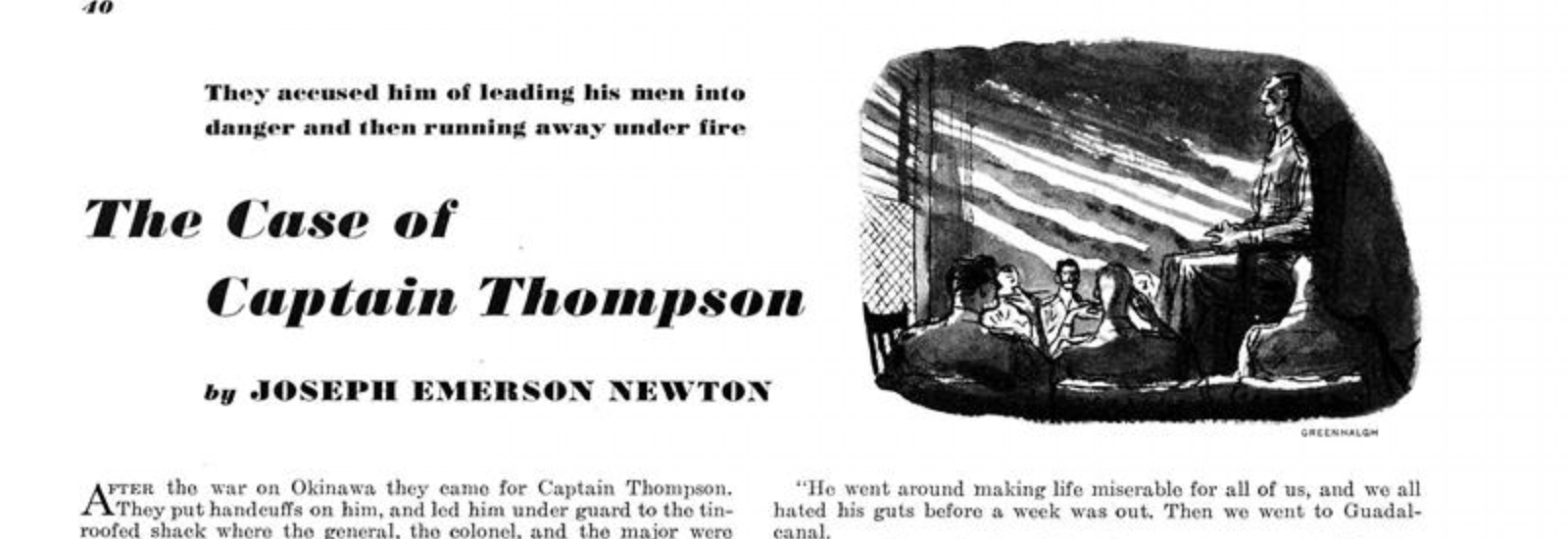The Case of Captain Thompson | Esquire | JULY, 1946