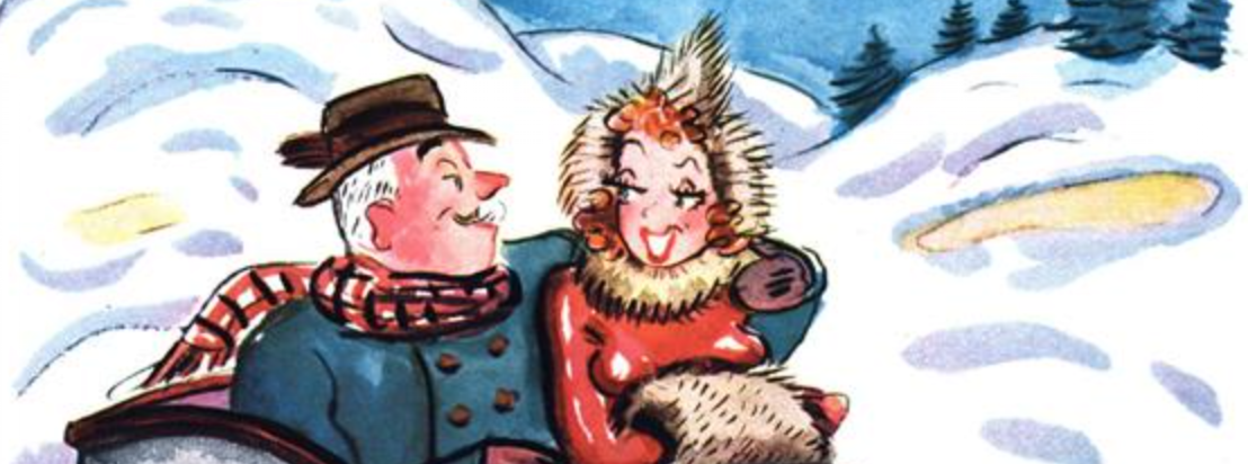 “Now That’s a New Line—Whoever Heard of Running Out of Snow” | Esquire | APRIL, 1950