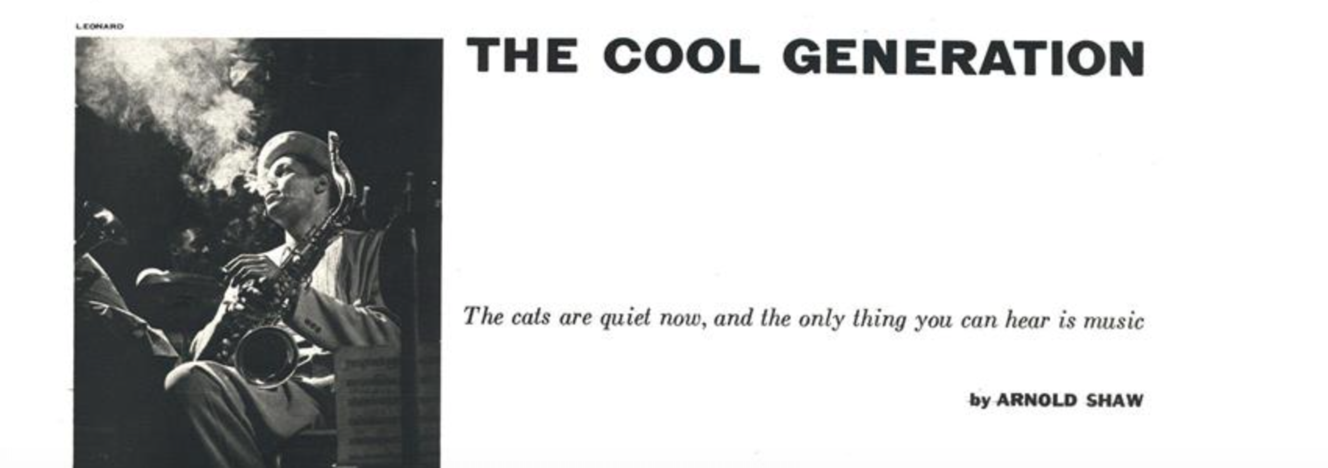 The Cool Generation | Esquire | MAY, 1954