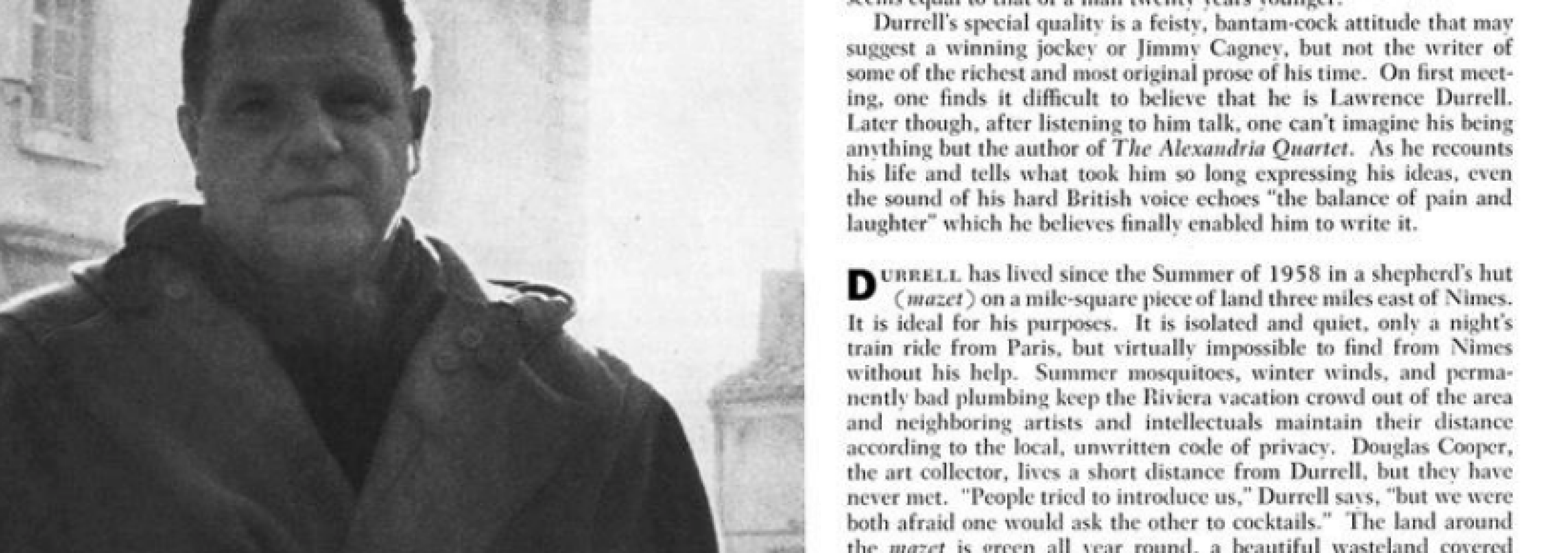 The Autumnal Arrival of Lawrence Durrell | Esquire | SEPTEMBER, 1960