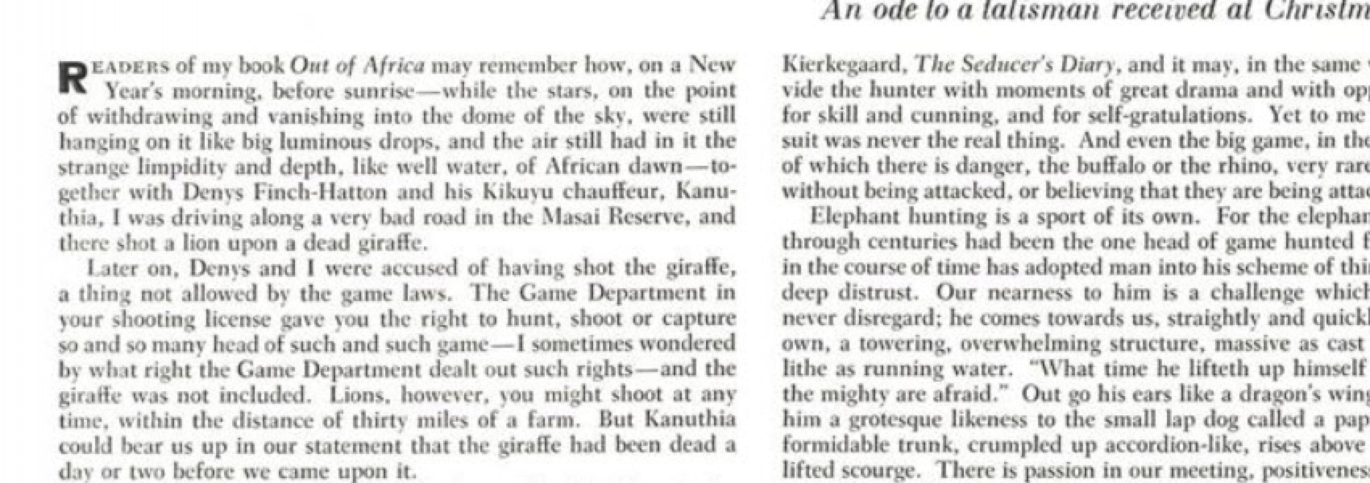 Barua a Soldani—Letter from a King | Esquire | DECEMBER, 1960