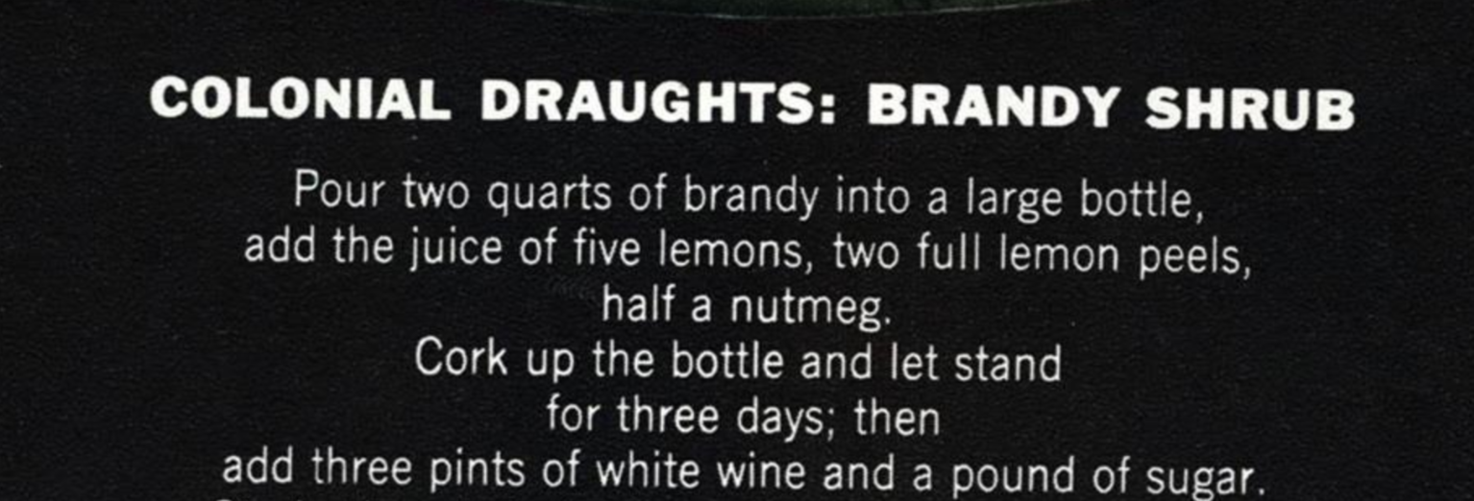 Colonial Draughts: Brandy Shrub | Esquire | APRIL, 1961