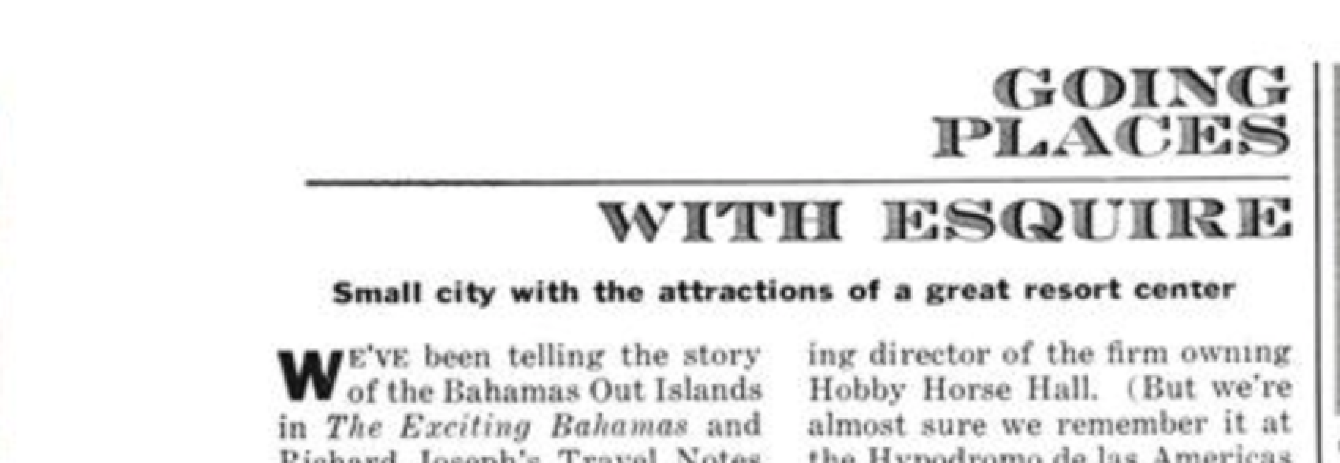 Going Places With Esquire | Esquire | APRIL, 1962