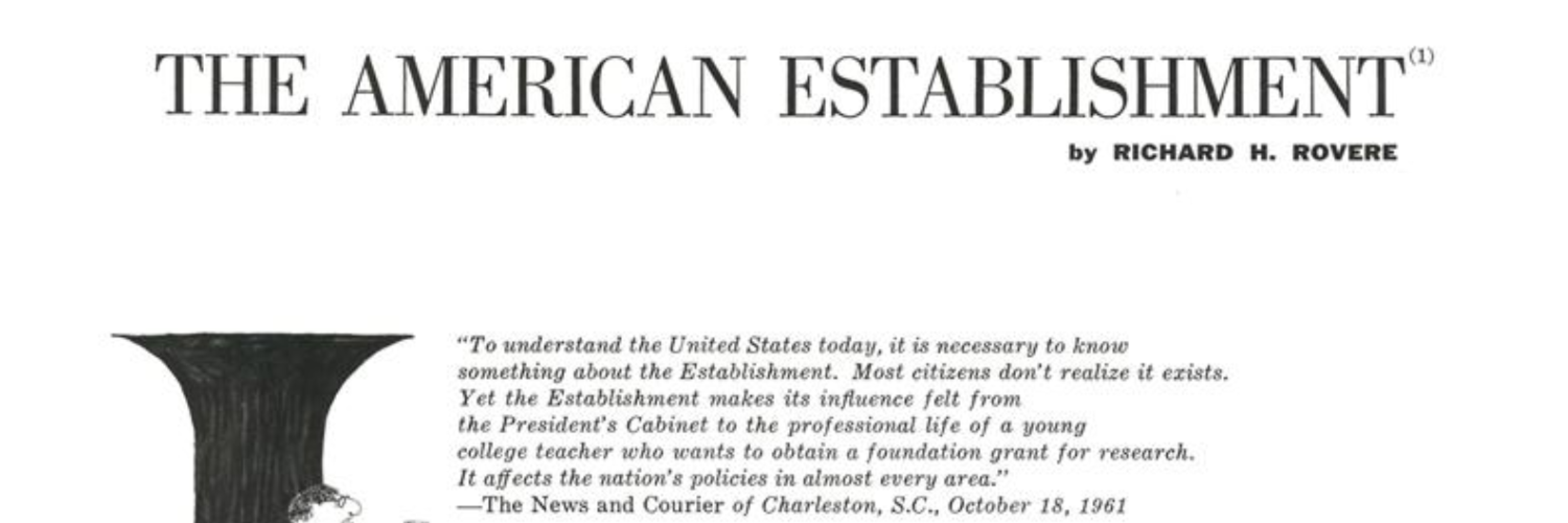 The American Establishment | Esquire | MAY, 1962