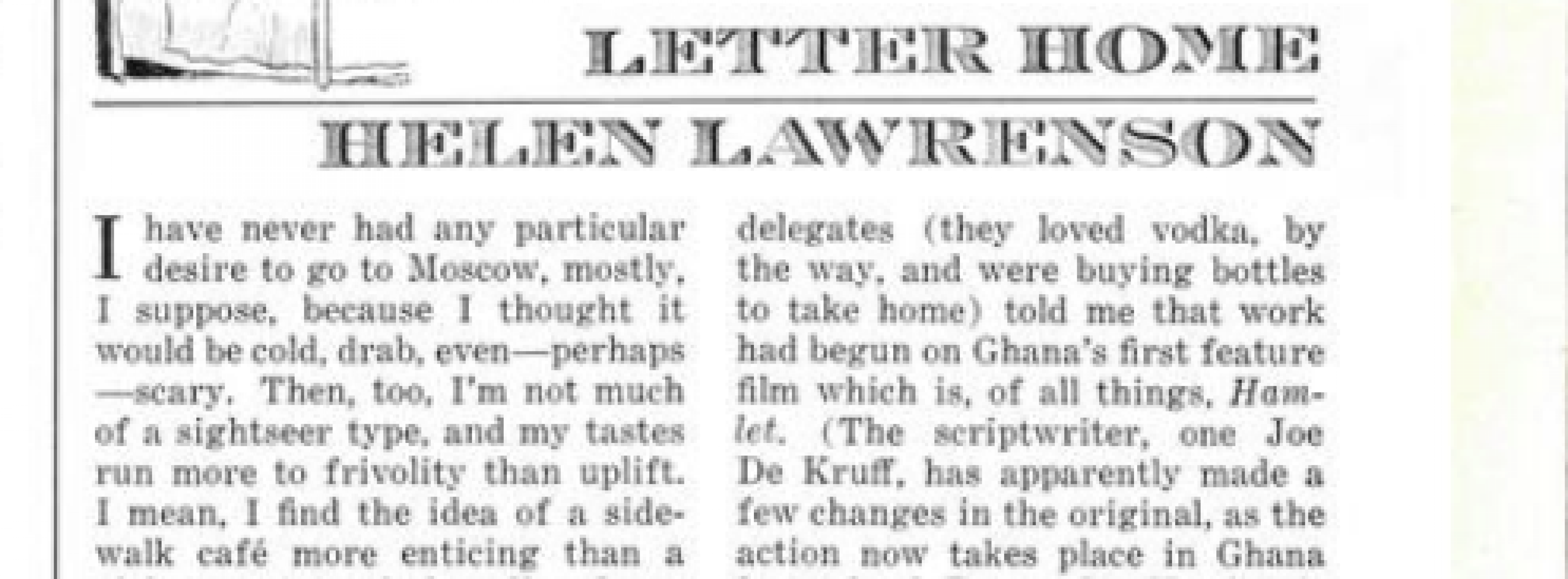 Letter Home | Esquire | NOVEMBER 1965