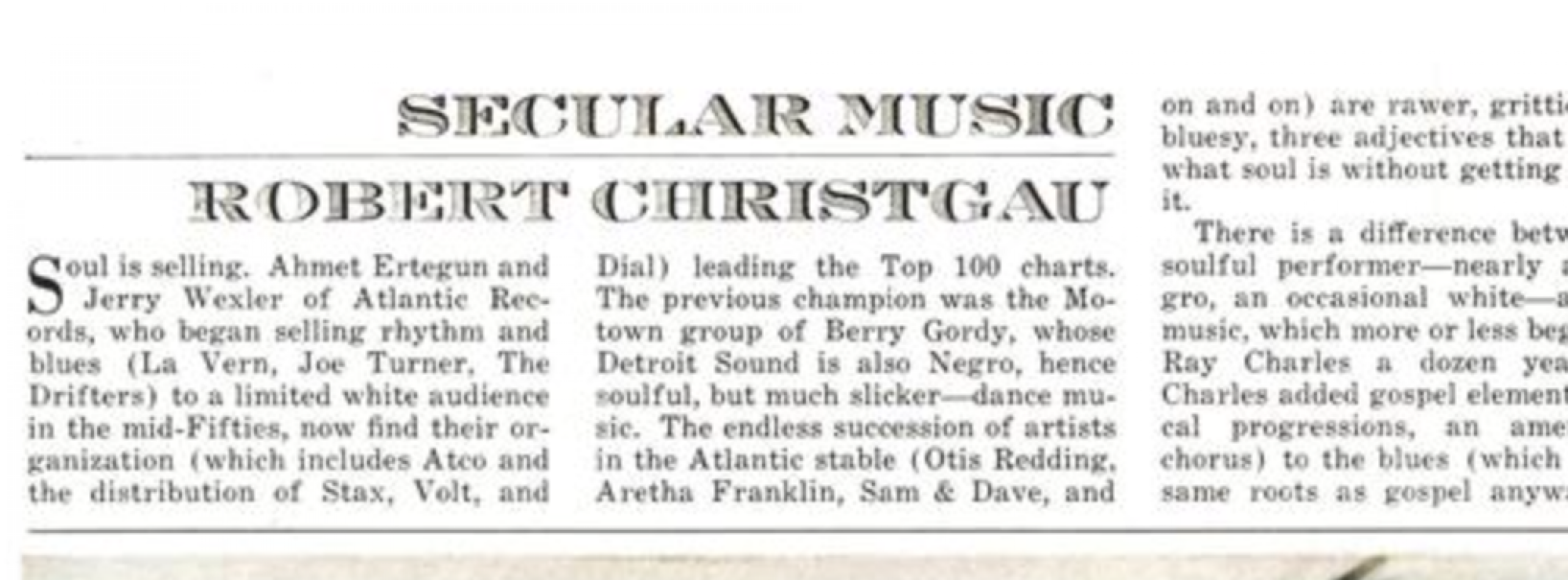 Secular Music | Esquire | OCTOBER 1967