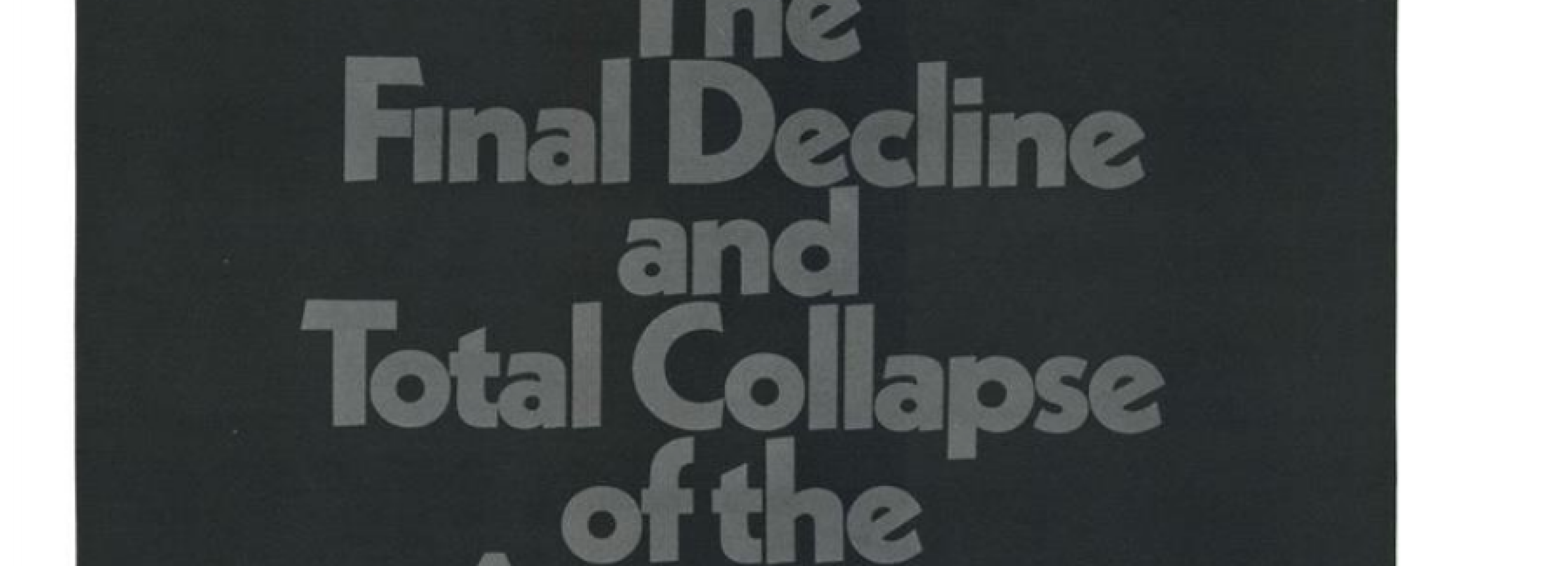 The Final Decline and Total Collapse of the American Avant-Garde ...