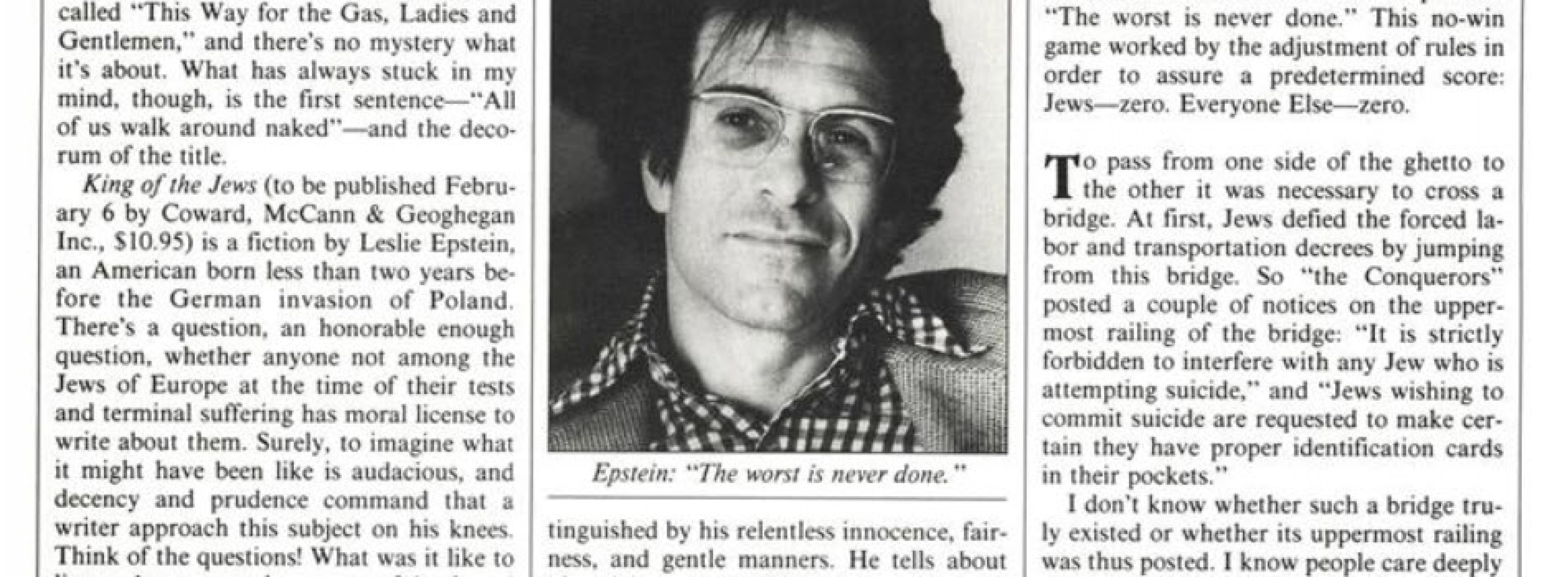 Legends of the Holocaust, Legions of the Unfaithful | Esquire | January ...