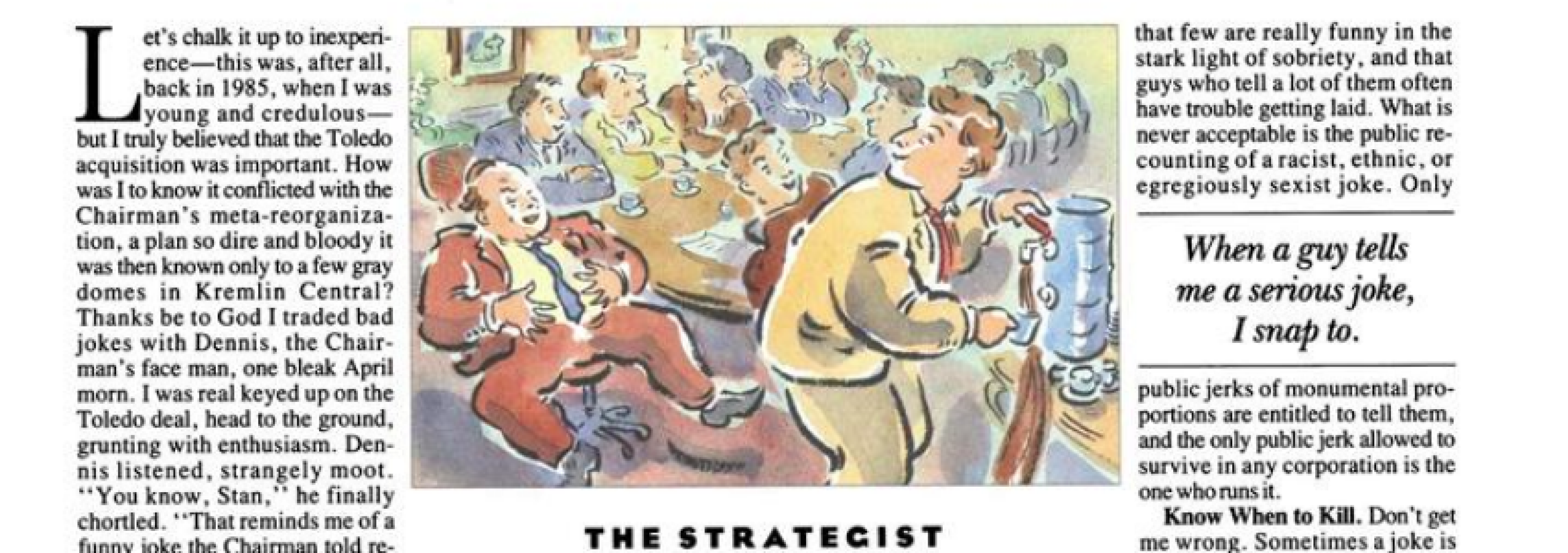 Going for the Jocular | Esquire | OCTOBER 1987