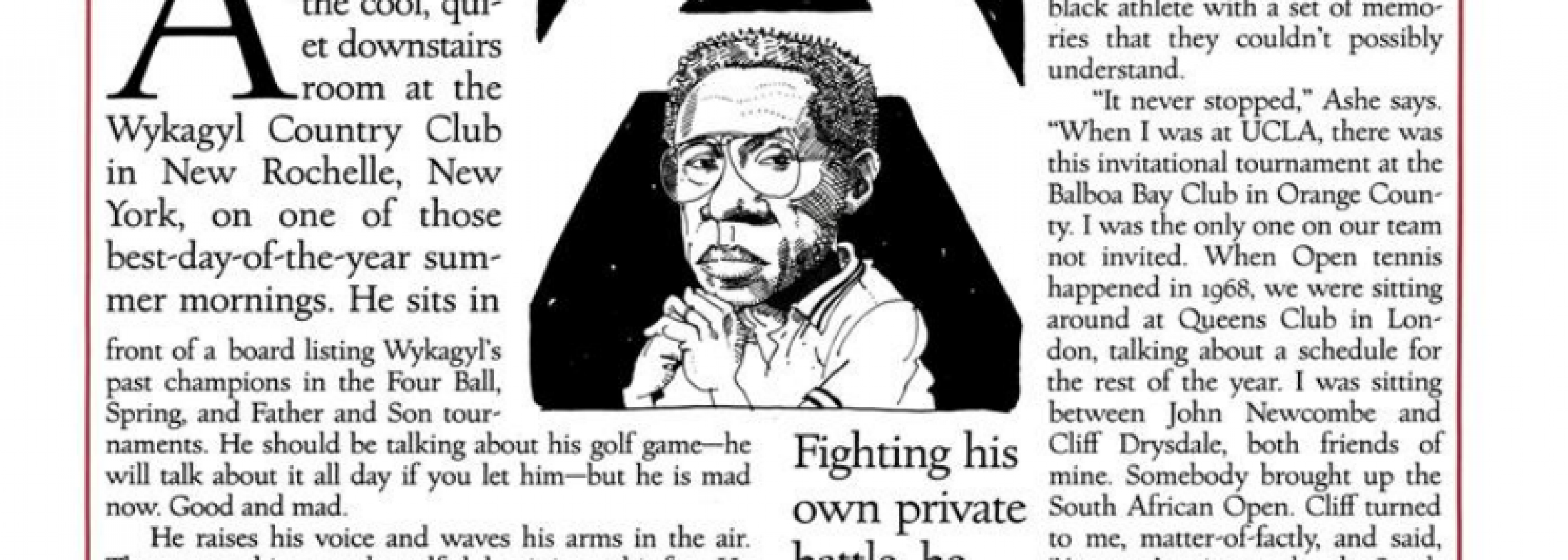 The Righteous Rage of Arthur Ashe | Esquire | OCTOBER 1992