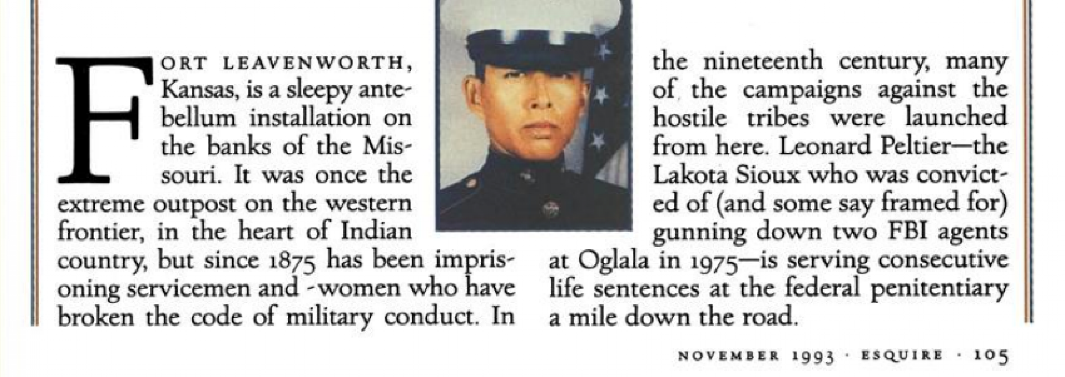 The Silenced Love Song of Pvt. Clayton Lonetree | Esquire | NOVEMBER 1993
