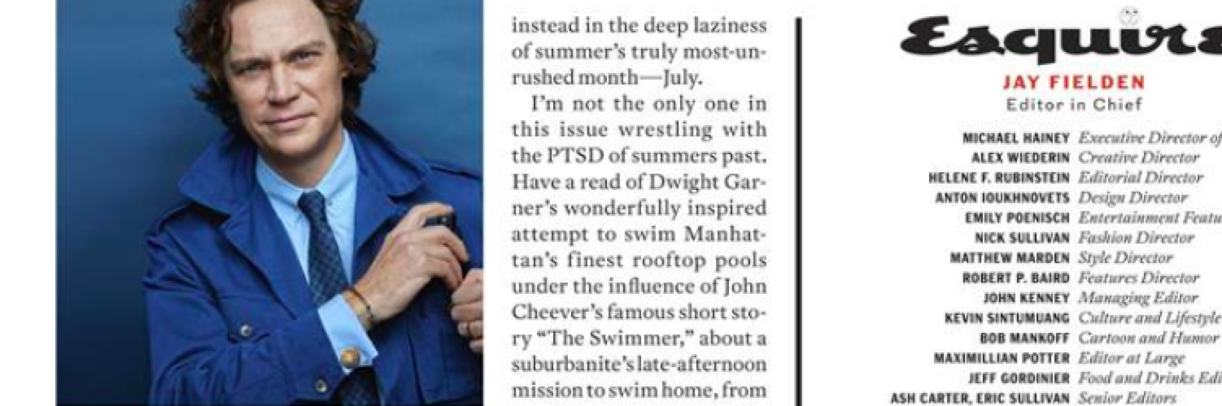 The Sweet Spot | Esquire | August 2017
